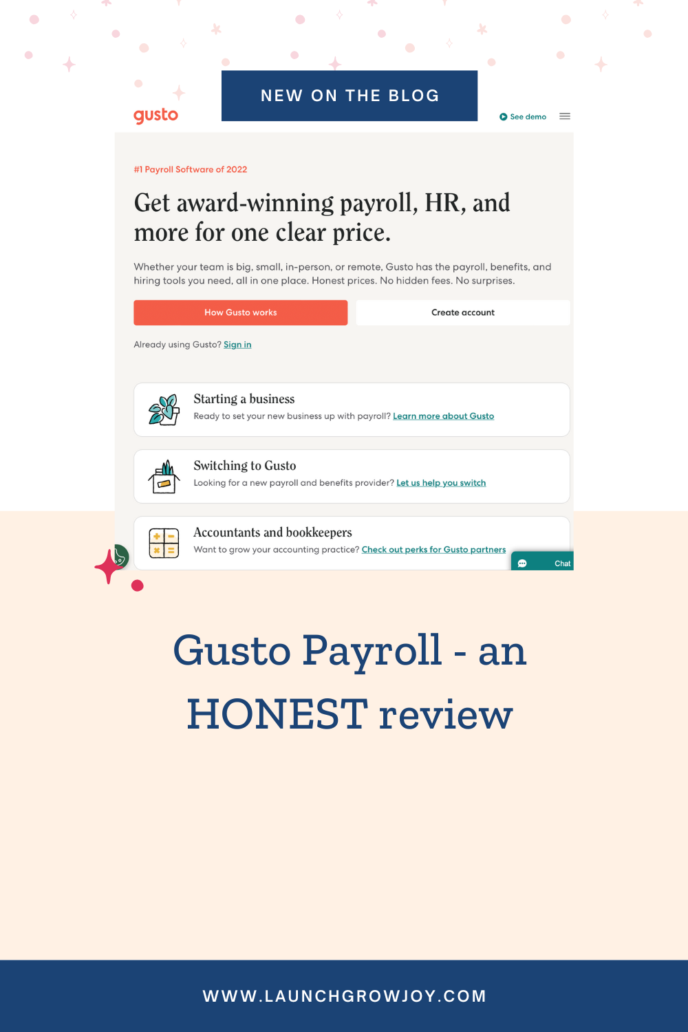 Gusto Payroll Launch Grow Joy