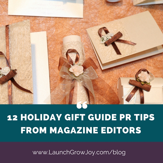 PR Tips - 12 holiday gift guide tips from magazine editors